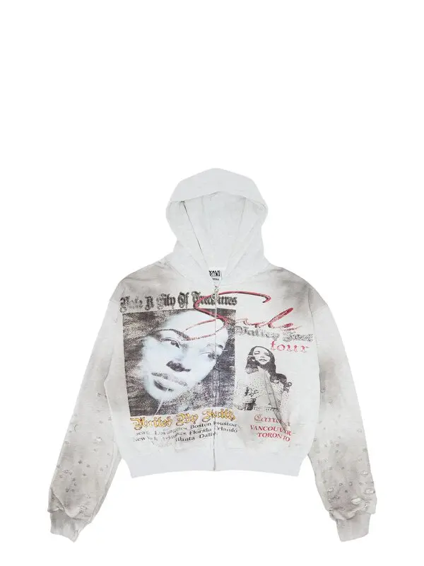 VALE FOREVER Zip-up Hoodie - Grey