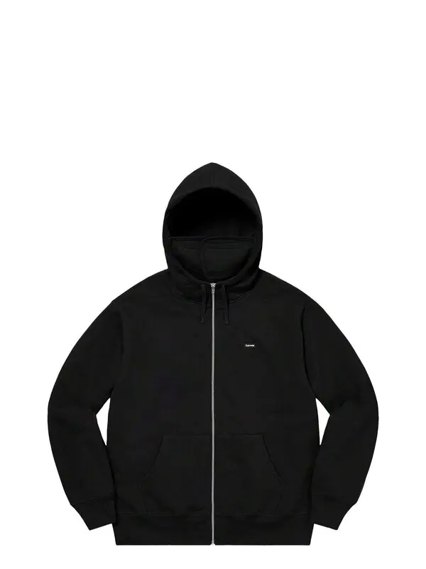 Supreme Small Box Facemask Zip Up Hooded Sweatshirt - Black