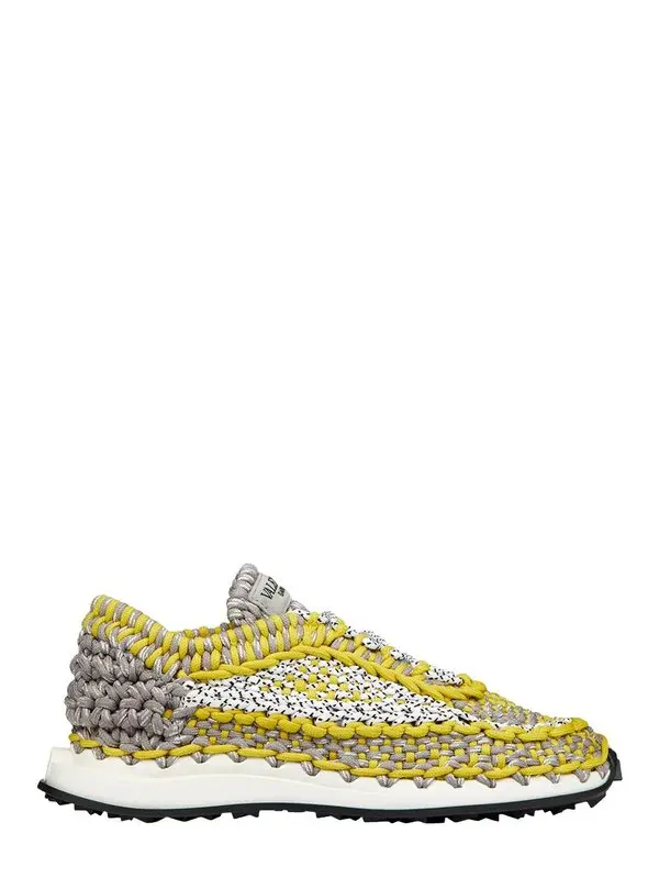 Valentino Garavani Crochet Sneakers - Yellow