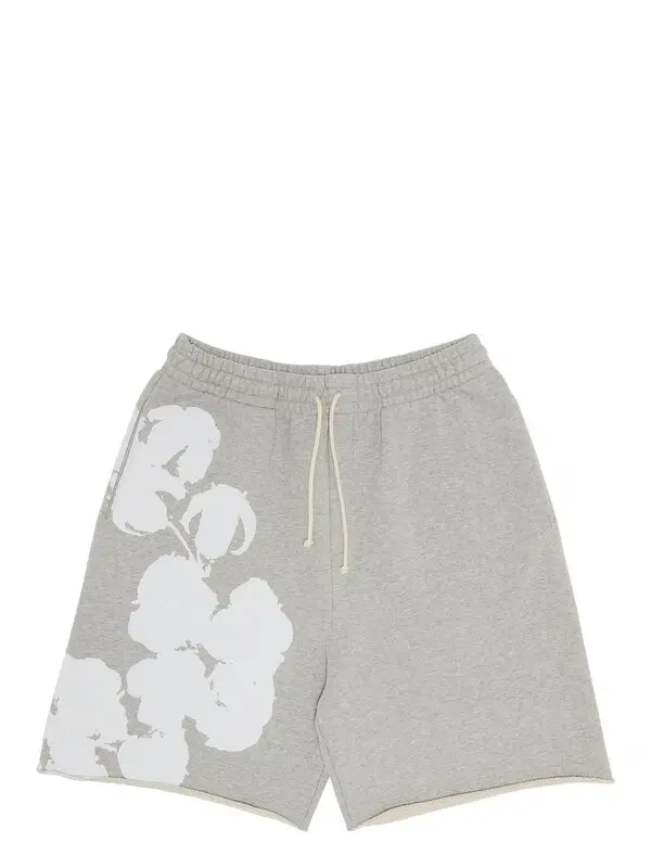 DENIM TEARS Big Cotton Wreath Sweat Shorts - Grey