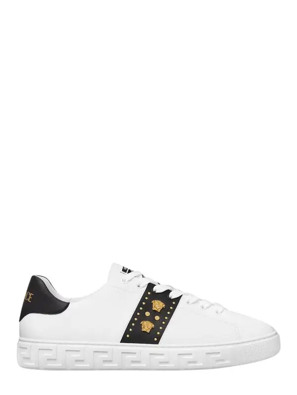 Versace Greca Studded Sneakers - White