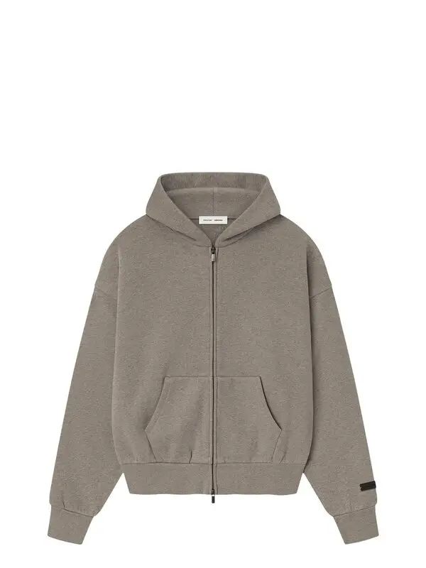 Fear Of God Classic Fleece Zip-up Hoodie - Tan