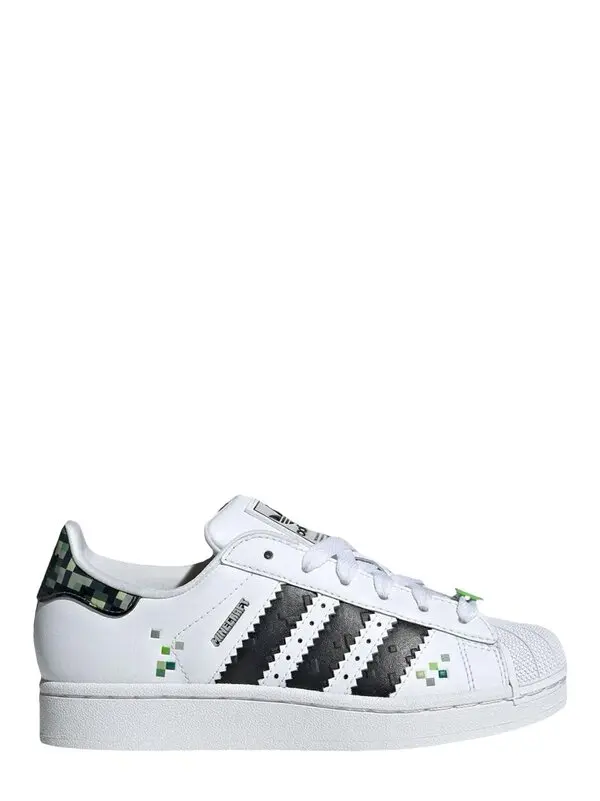 Adidas Minecraft X Superstar 2 J 'creeper' Sneaker - White