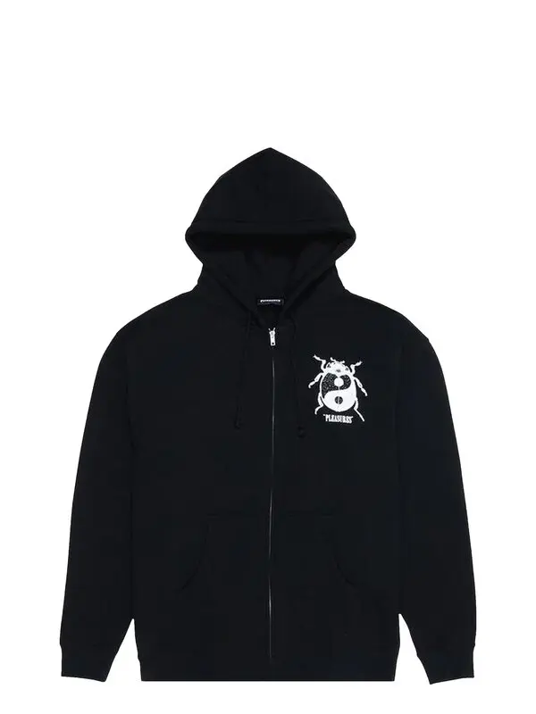 PLEASURES Bug Zip Up Hoodie - Black