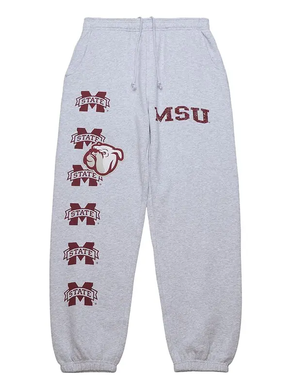 CACTUS JACK BY TRAVIS SCOTT Cactus Jack X Mitchell & Ness Mississippi State University Sweatpants - Grey