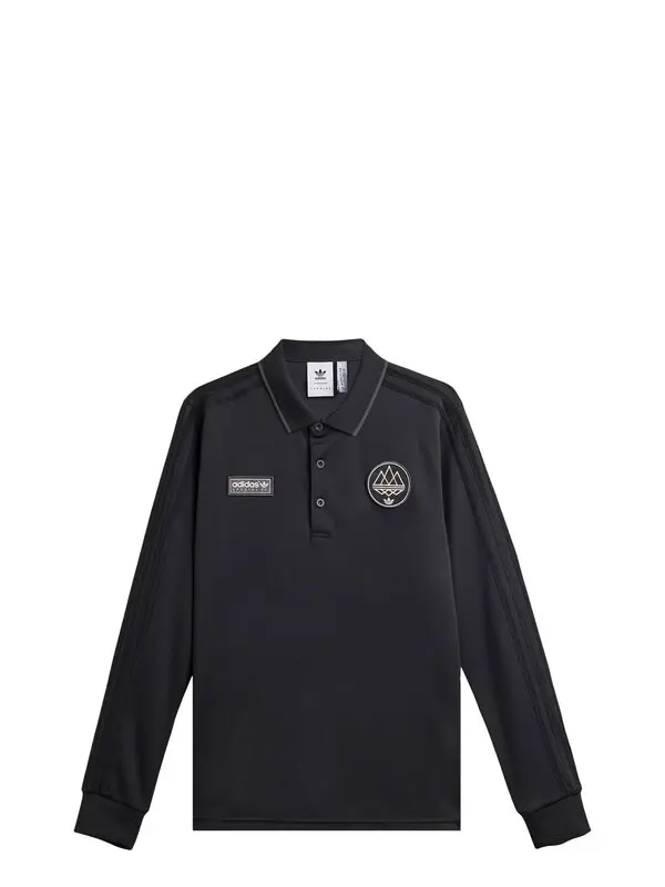 Adidas Spezial Fc Long-sleeve Polo 'utility Black - Grey