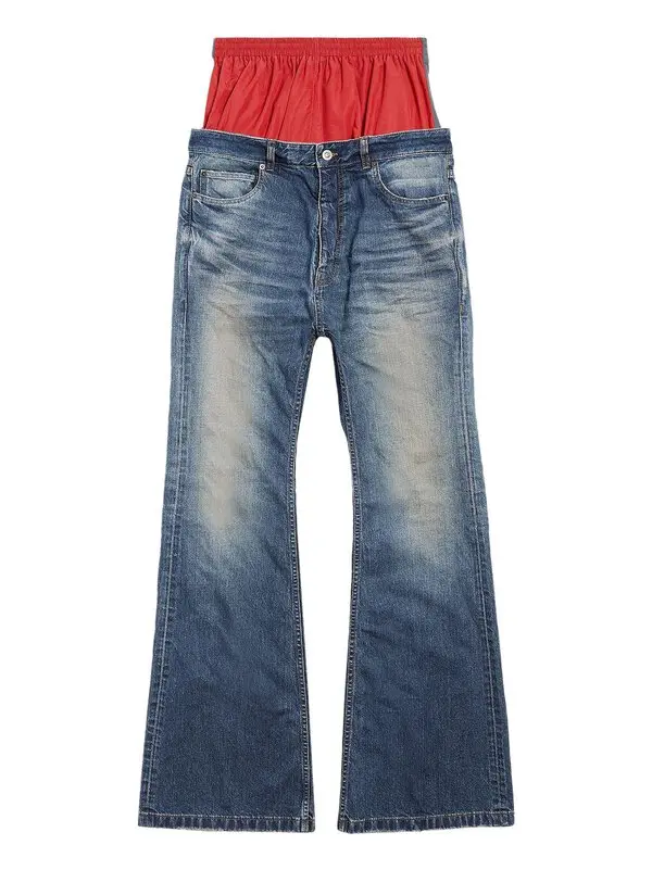 Balenciaga Layered Jeans - Blue