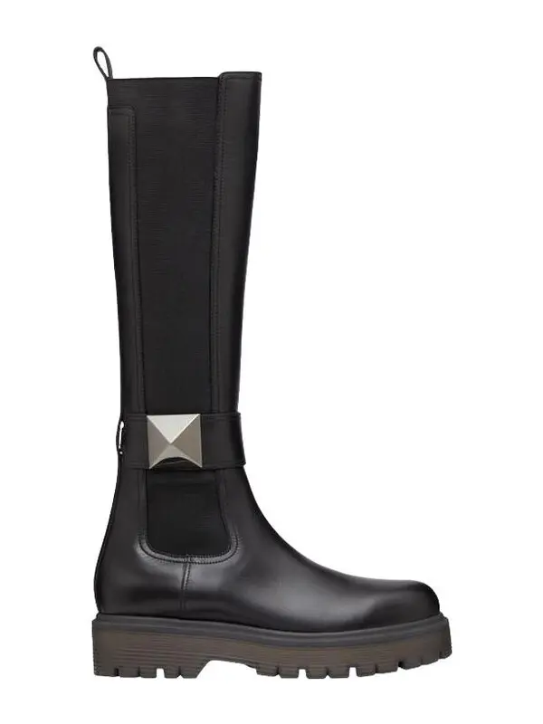 Valentino Garavani One Stud 45mm Boot - Black