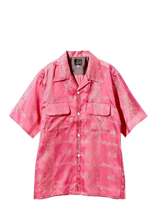 Needles Cupra Sateen Flower Short-sleeve Shirt - Pink