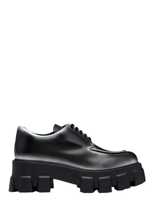 Prada Wmns Monolith Lace Up 'black Ombre - Silver