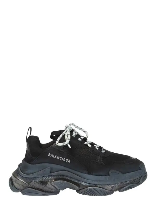 Balenciaga Triple S Trainer With Clear Sole - Black