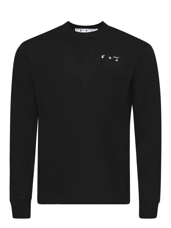 Off-White Caravag Paint Skate Long-sleeve Tee - Black