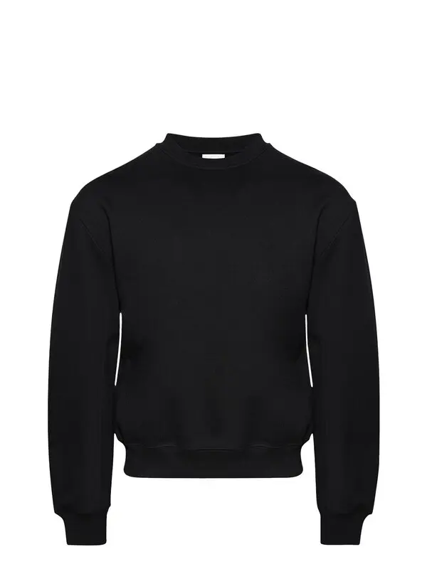 Dries Van Noten Back Zip Crewneck Sweatshirt - Black