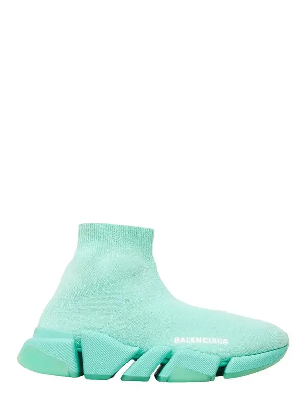 Balenciaga Speed 2.0 Sneaker With Transparent Sole - Green