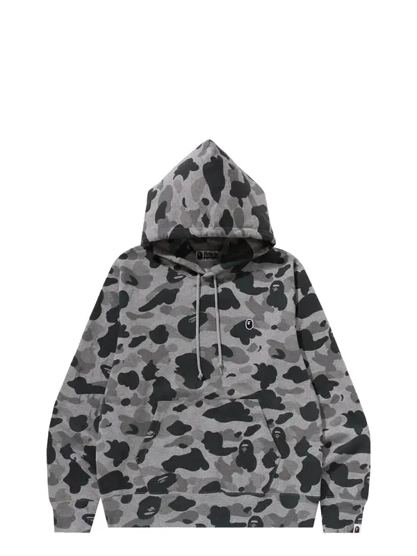 A BATHING APE Heather Camo Pullover Hoodie - Grey