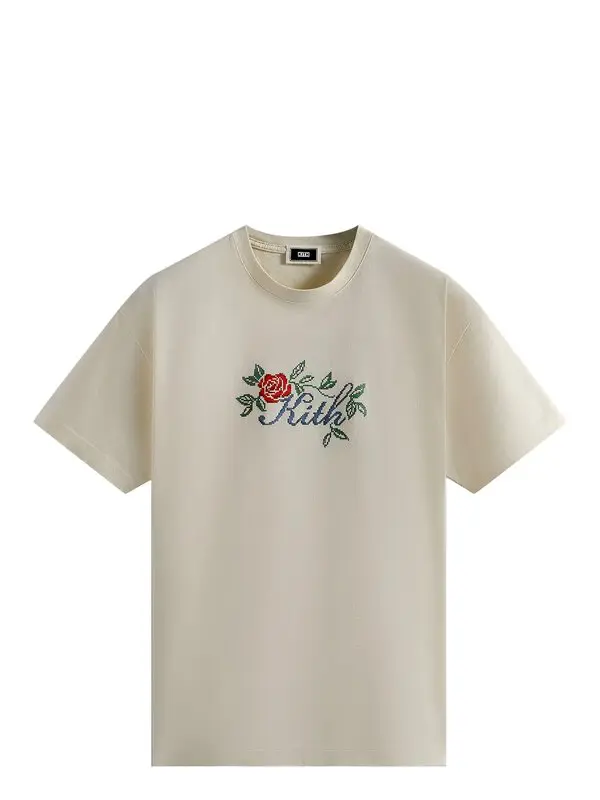 Kith Script Needlepoint Tee - Cream