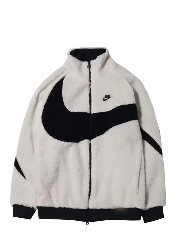 Nike Big Swoosh Reversible Boa Jacket - White