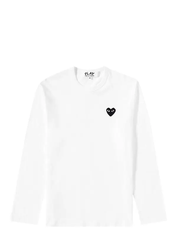 Play Comme Des Garcon Heart Logo Long-sleeve T-shirt - White