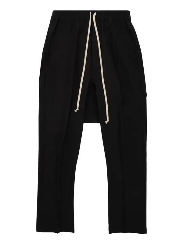 Rick Owens Cropped Drawstring Pants - Black