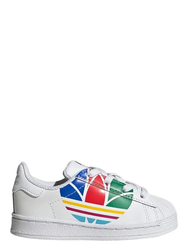 Adidas Superstar Pure K "colorful Trefoil" Sneakers - White