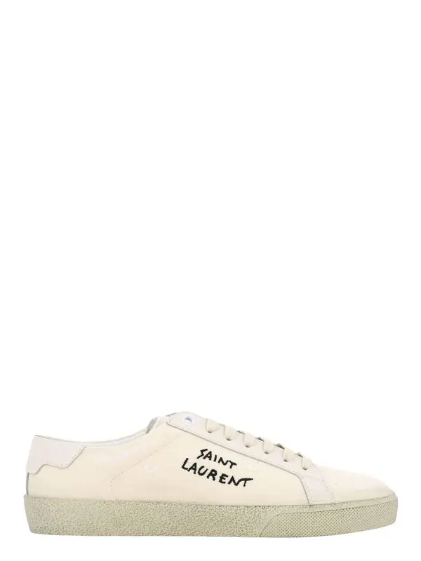 Saint Laurent Signature Court Classic Sl/06 Embroidered - White
