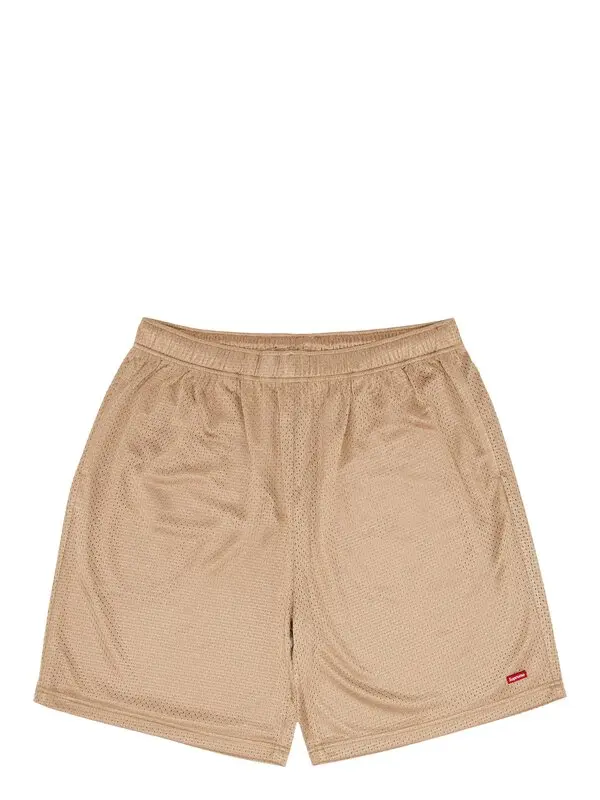 Supreme Small Box Baggy Mesh Short - Tan