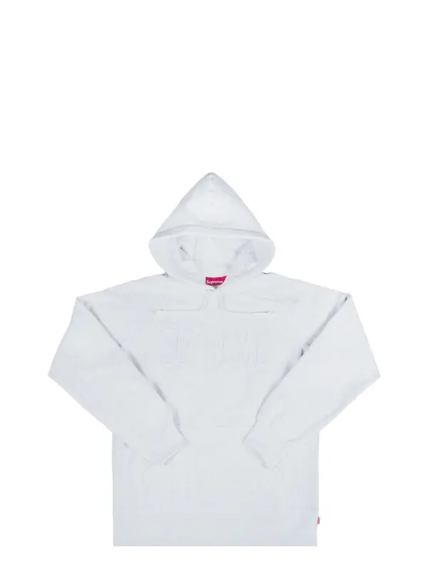 Supreme Embroidered Outline Hooded Sweatshirt - Grey