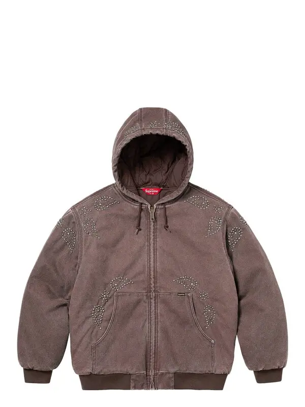 Supreme Paisley Studded Work Jacket - Brown