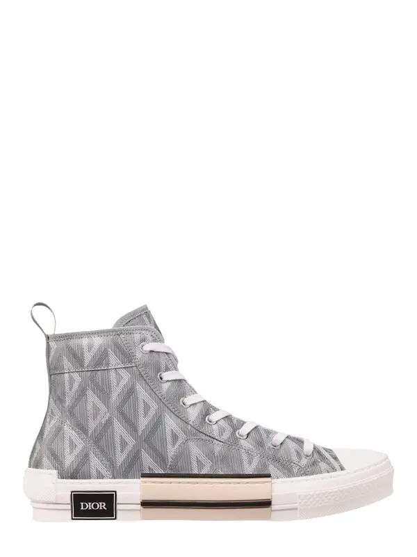 Dior B23 High Cd Diamond Sneakers - Grey
