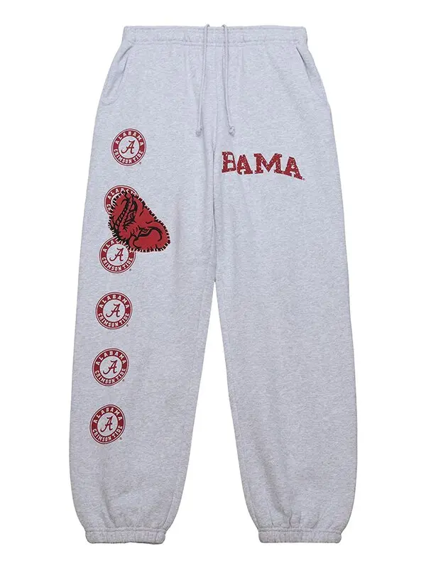 CACTUS JACK BY TRAVIS SCOTT Cactus Jack X Mitchell & Ness University Of Alabama Sweatpants - Grey