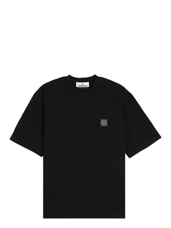 Stone Island Compass Patch Logo T-shirt - Black