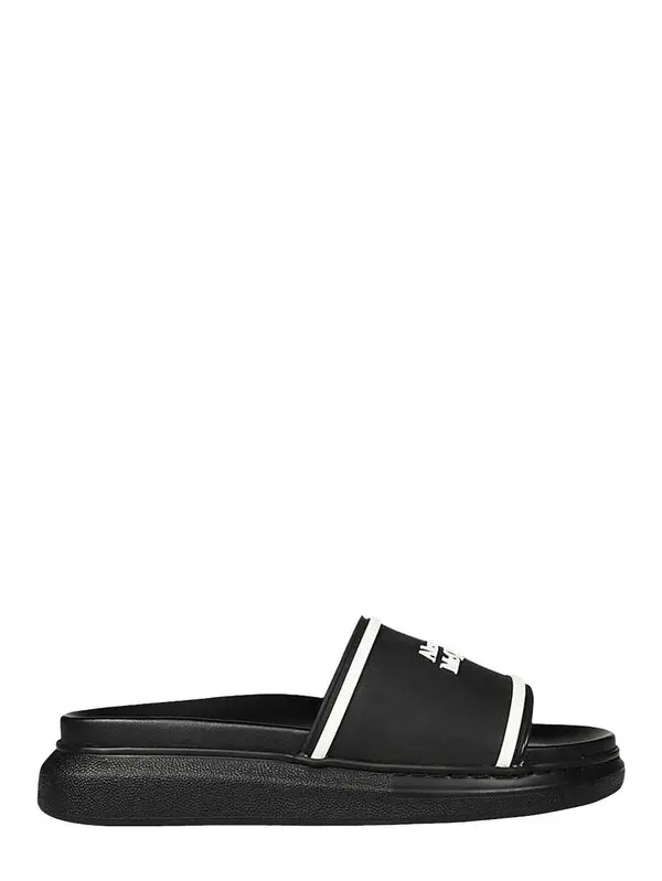 Alexander McQueen Rubber Hybrid Sandal - Black