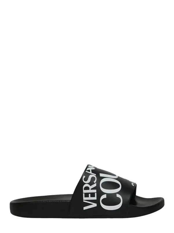 Versace Logo Slides - Black
