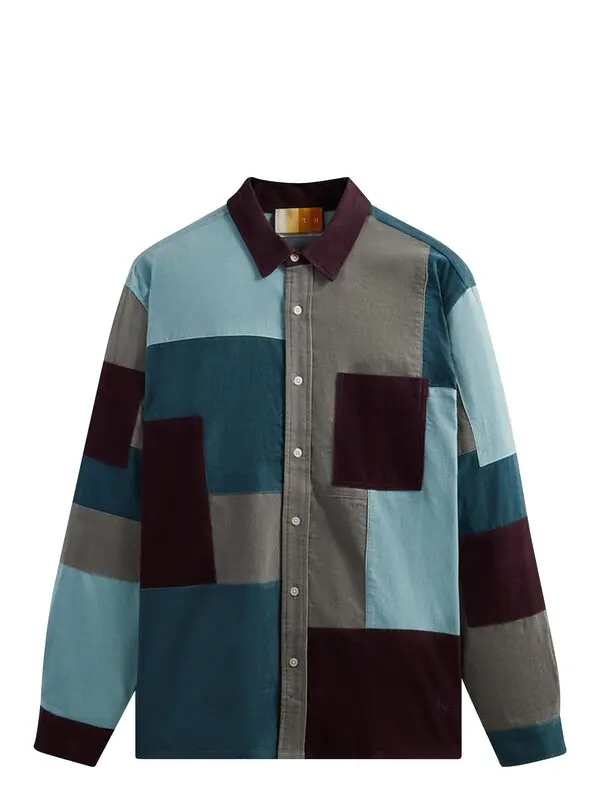 Kith Patchwork Cord Ludlow Shirt - Blue