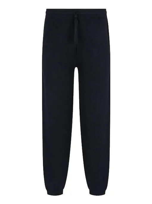 Emporio Armani Travel Essentials Milano-stitch Fabric Joggers - Navy