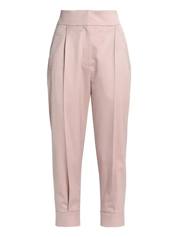 Brunello Cucinelli Cropped Tapered Wool-blend Pants - Blush