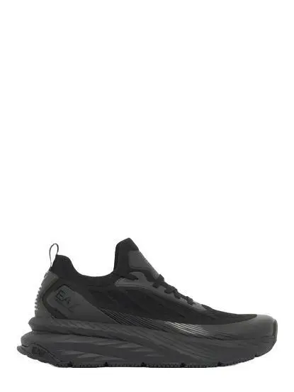 Emporio Armani Crusher Sonic Knit Sneakers - Black