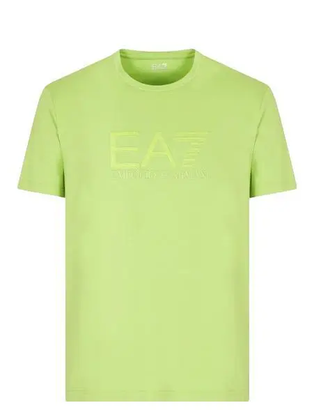 Emporio Armani Visibility Short-sleeved T-shirt In Cotton Stretch Jersey - Green