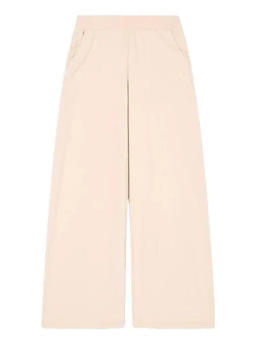 EA7 Core Lady Stretch-cotton Wide-leg Trousers - Brown / Neutral