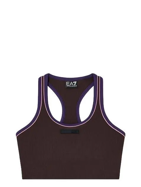 EA7 Dynamic Athlete Sports Bra In Vigor7 Technical Fabric - Brown