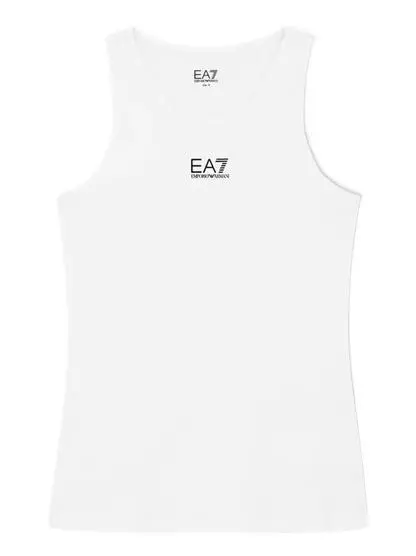 EA7 Tennis Pro Top In Ventus7 Technical Fabric - White