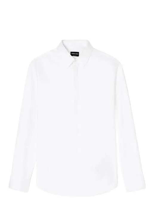 Giorgio Armani Cavalry Cotton Shirt - White