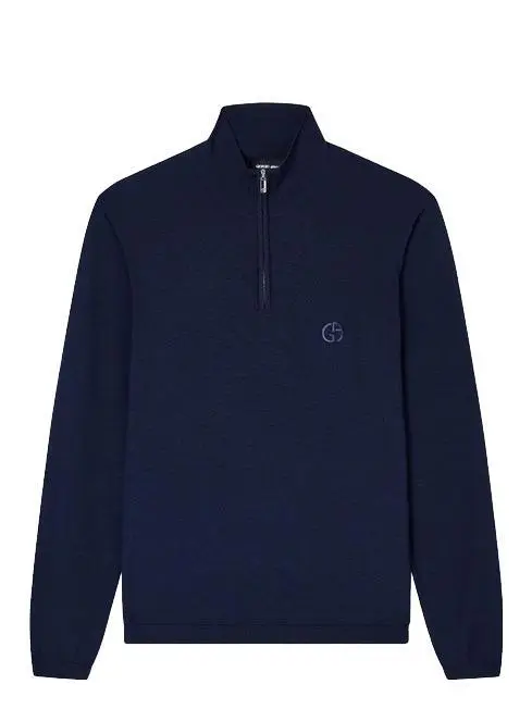 Giorgio Armani Virgin-wool Mock-neck Jumper - Blue