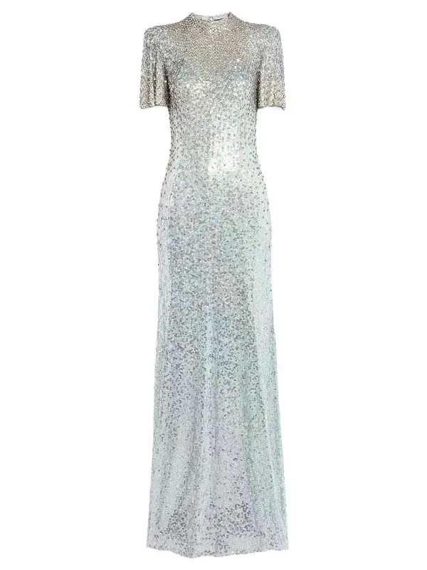 Jenny Packham Jourdain Maxi Dress - Silver