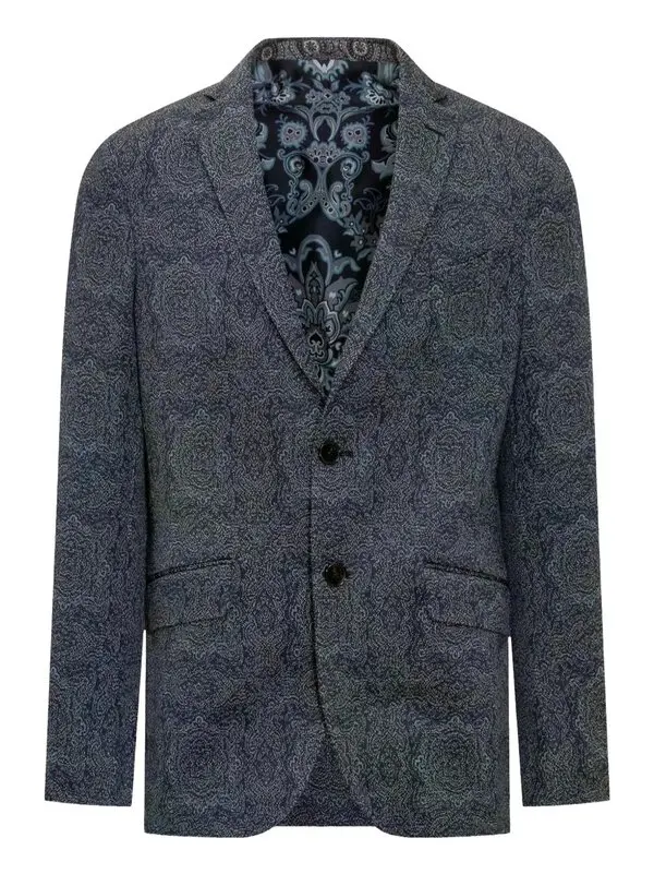 Etro Paisley Print Two-button Blazer - Blue