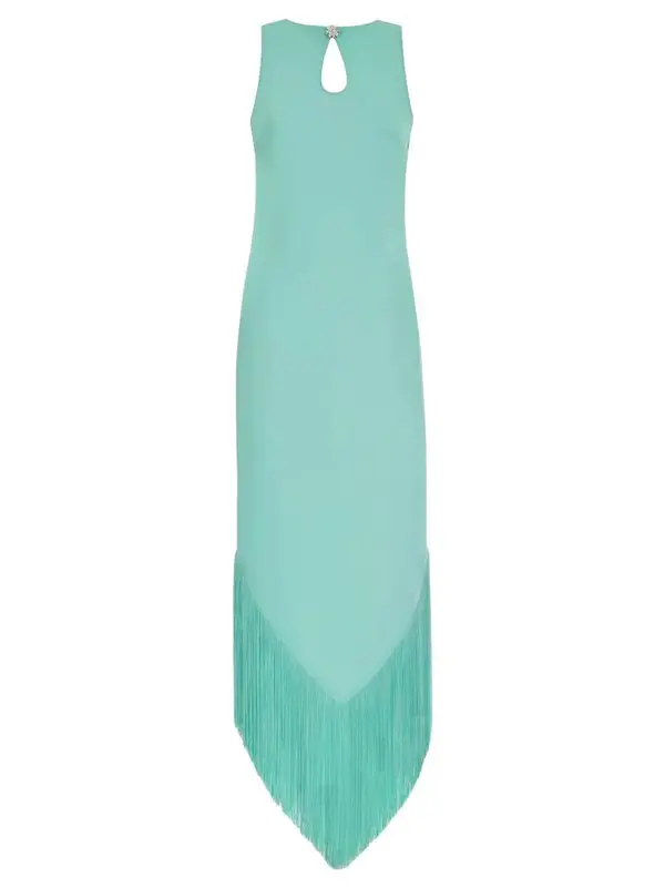 TALLER MARMO Taormina Fringe Maxi Dress - Blue