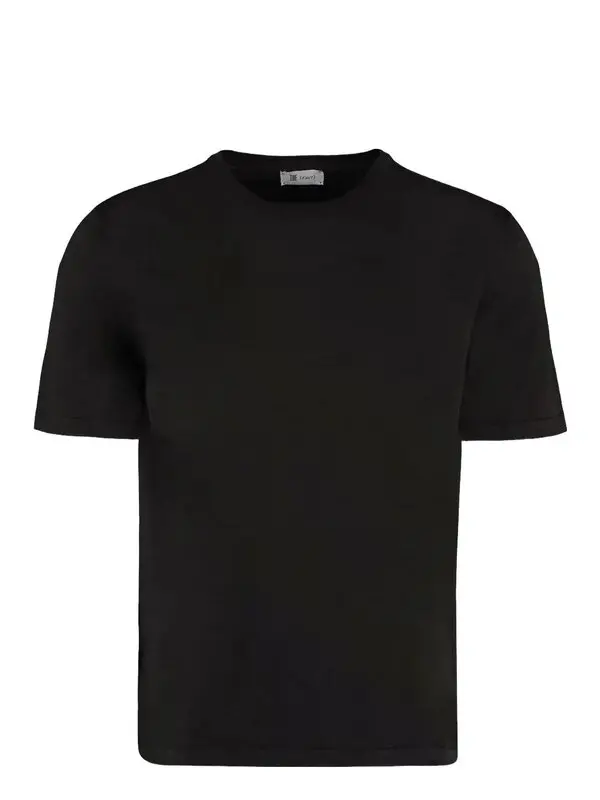 THE (ALPHABET) Cotton Knit T-shirt - Black