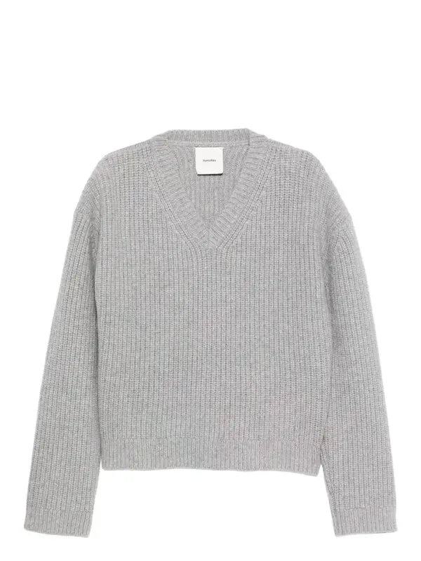 Nanushka V-neck Ribbed Sweater - Grey
