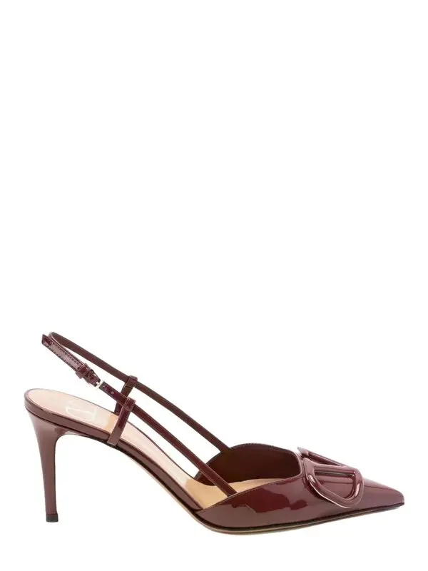Valentino Garavani 80mm Vlogo Signature Slingback Pumps - Brown