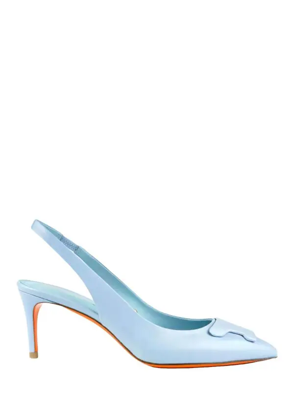 Santoni 65mm Sibile Slingback Pumps - Blue